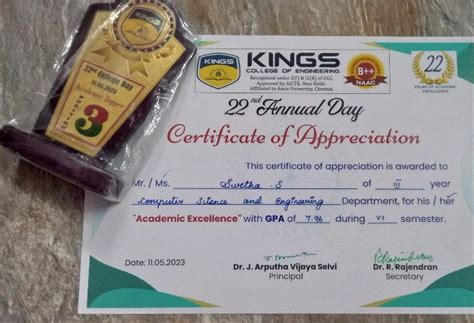 Swetha S On Linkedin Hello Connectionsi Am So Delighted To Share You That My Co Curricular