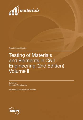 Testing Of Materials And Elements In Civil Engineering 2nd Edition
