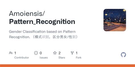 Github Amoiensispatternrecognition Gender Classification Based On