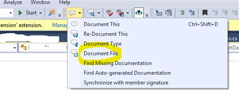 Visual Studio Can I Use Ghostdoc To Add Documentation To An Entire