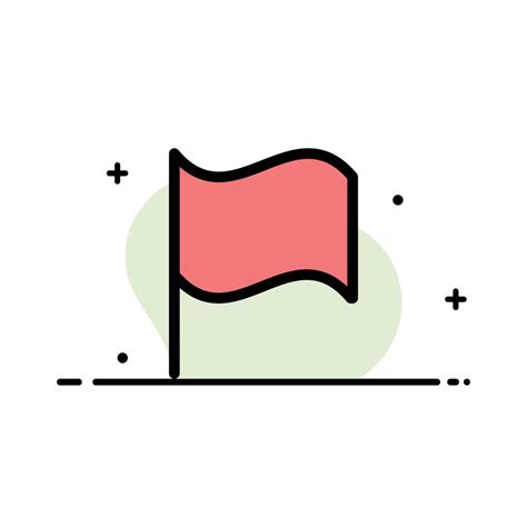 Basic Flag Ui Business Flat Line Filled Icon Vector Banner Template