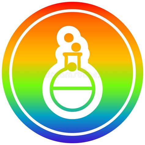 A Creative Science Experiment Circular In Rainbow Spectrum Stock Vector Illustration Of Icon