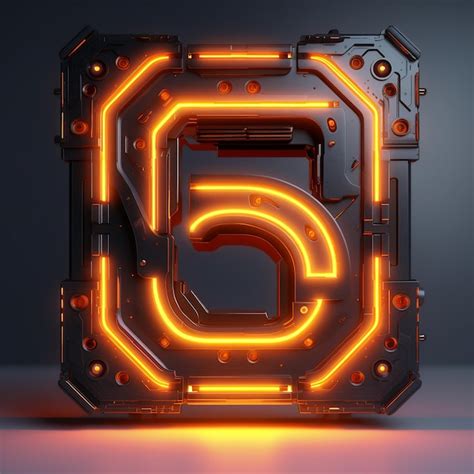 Premium Photo Glowing Digit Number On The Gui