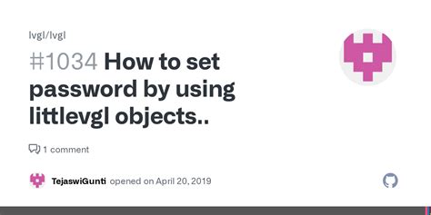 How To Set Password By Using Littlevgl Objects · Issue 1034 · Lvgl