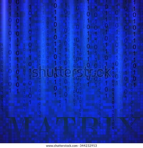 Illustration Matrix Style Binary Background Falling Stock Vector Royalty Free 344232953