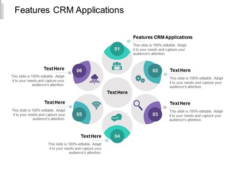 Features Crm Applications Ppt Powerpoint Presentation Portfolio Guidelines Cpb