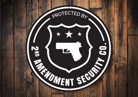2nd Amendment Security 2nd Amendment Gun Supporter Free Country Sign Gun Enforcement Gun