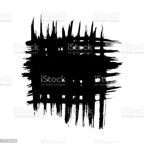 흰색 배경에 정사각형 형태의 검은 색 브러쉬 선 0명에 대한 스톡 벡터 아트 및 기타 이미지 0명 개체 그룹 검은색 Istock