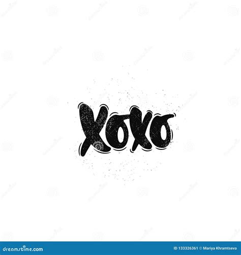 Vector Xoxo Lettering Stock Vector Illustration Of Element