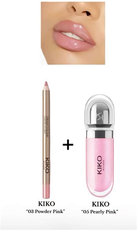 Perfect Glossy Pink Lips Combo Kiko 03 Powder Pink 05 Pearly Pink