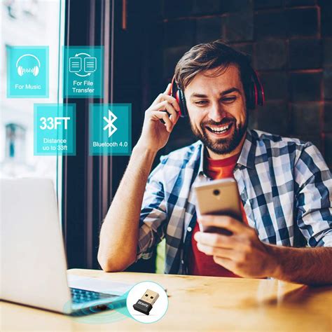 ZEXMTE Bluetooth USB Adapter USB Dongle Bluetooth Receiver Transfer Wireless Adapter For