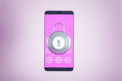 Premium Photo Close Up Of Cellphone With Creative Padlock On Screen