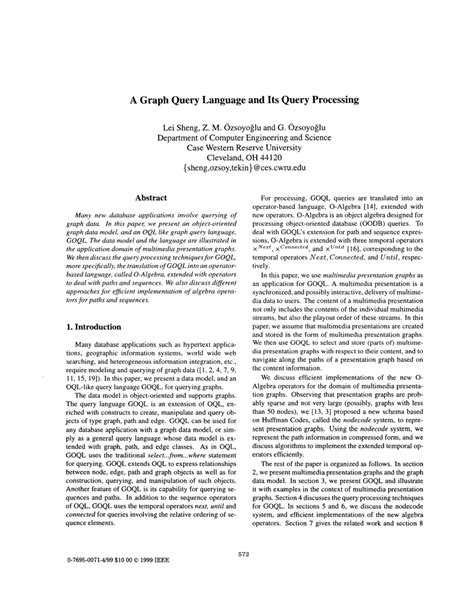 Pdf A Graph Query Language And Its Query Processing