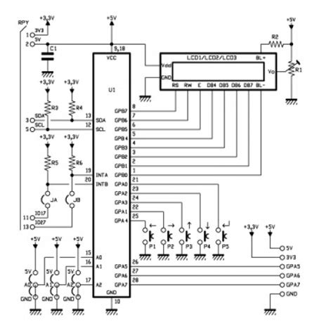 LCD Expansion Shield For RaspberryPi Based On The MCP23017 From Microchip This LCD Shield Expans