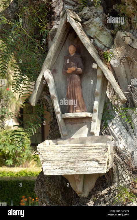 St Francis Bird Feeder At Santa Ynes Mission Santa Ynez Ca Digital