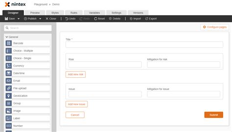 having repeating section as a table in new responsive nintex forms community