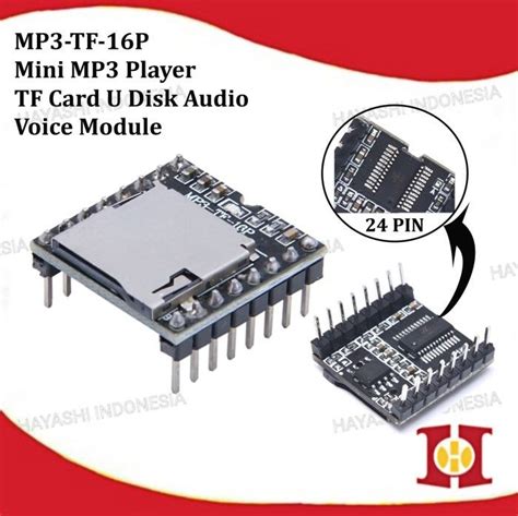 DFPlayer DF Player Mini MP3 Module Audio Voice TF SD Card MP3 TF 16P Lazada Indonesia