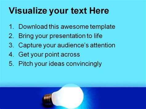 Light Bulb On Blue Background PowerPoint Templates And PowerPoint Backgrounds 0211