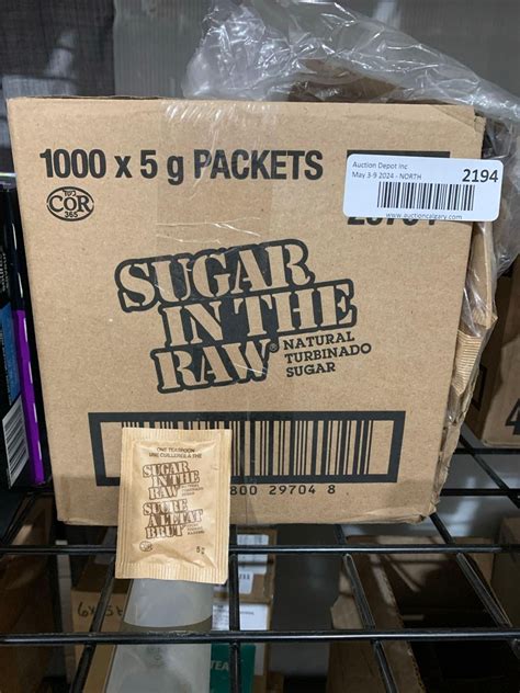 Case Lot Sugar In The Raw Natural Turbinado Sugar 1000 X 5g