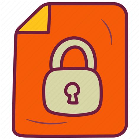 File Safety Lock Document Protection Icon Download On Iconfinder