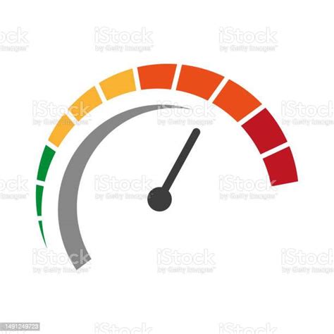 컬러 속도계 속도계 난방 온도 눈금 아이콘입니다 벡터 그림입니다 가득 찬에 대한 스톡 벡터 아트 및 기타 이미지 가득 찬 개선 계기판 차량 부분 Istock