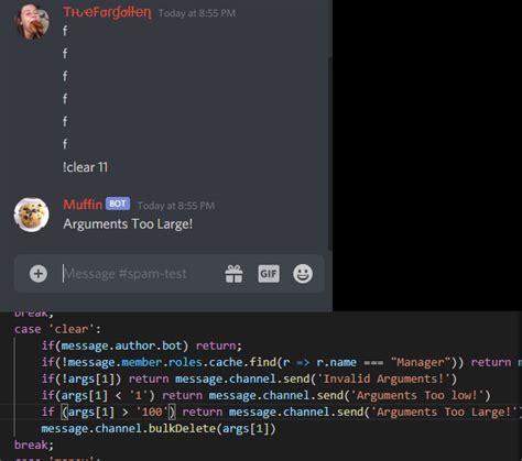 Possible Bug In Visual Code I Have Put A Limit Of On The Bulkdelete But For Some Reason