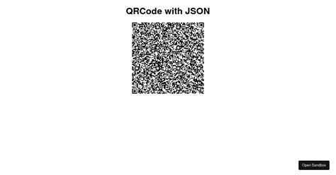 Generate Qrcode With Json Data Forked Codesandbox Generate Qrcode With Json Data Forked Codesandbox