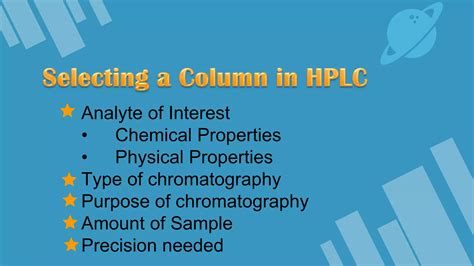Columns In Hplc Pptx Chemistry Science