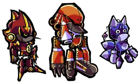 Metal Sonic Metal Knuckles And Tails Doll R Sides