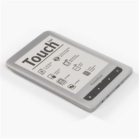 Pocketbook Touch 2 전자 책 리더 3d 모델 14 Dae Fbx Max Ma Obj Unknown