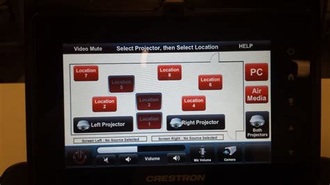 Crestron Control Projector Screen Technology Equipped Room Listing