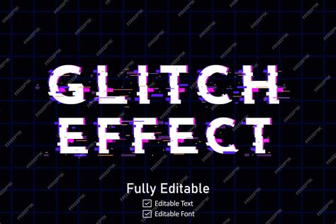 Premium Vector Futuristic Glitch Text Effect For Video Game Text For Editable Cyberpunk Glitch