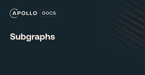subgraphs apollo graphql docs