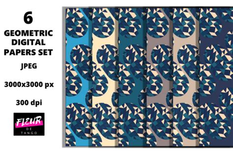 6 Seamless Geometric Patterns Graphic By Fleur De Tango Creative Fabrica