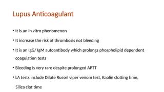 Antiphospholipid Syndrome In Haematology Pptx