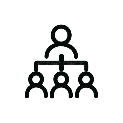 Outline Simple Hierarchy Structure Chart Organization Icon Stock