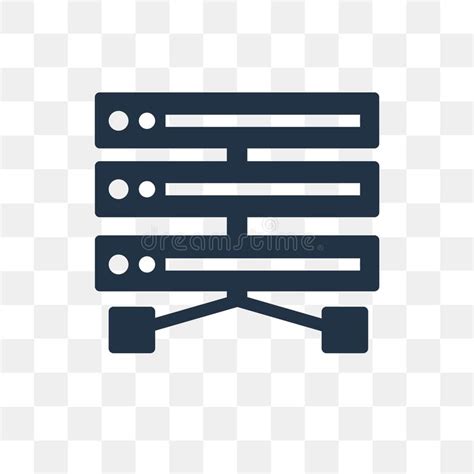 Server Vector Icon Isolated On Transparent Background Server T Stock Vector Illustration Of