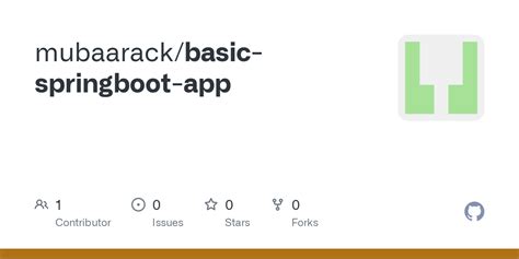 GitHub Mubaarack Basic Springboot App