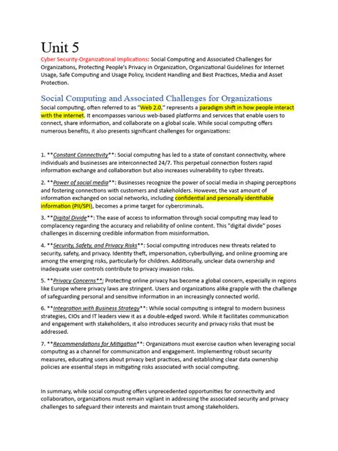 Z Cs Unit 5 Pdf Security Computer Security