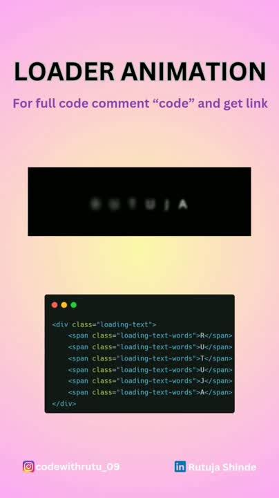 loader animation by rutuja shinde rutuja shinde posted on the topic