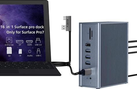 Amazon Com Usb C Docking Station In Hyrta Triple Display Surface Pro Dock With Dual Hdmi K