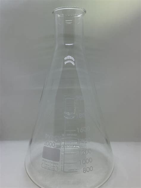 Pyrex Conical Flask Narrow Neck 2000ml Lab Manchester