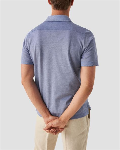 Dark Blue Oxford Piqué Polo Shirt Eton