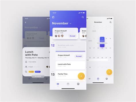 mellow ui kit calendar by benedikt matern for yungfrish on dribbble