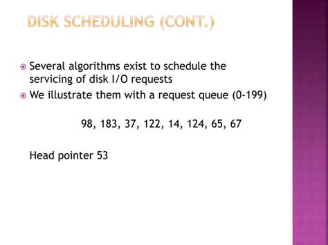Disk Scheduling Concept Of Operating Systempptx