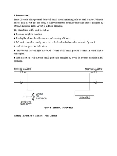 Figure 1 Basic Dc Track Circuit Download Free Pdf Track Rail
