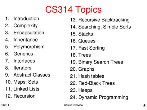 Topic 1 Cs314 Course Introduction Ppt Download