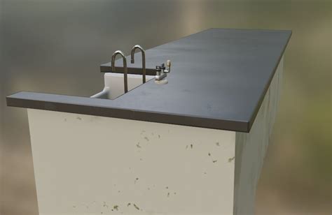 3d Model Weathered Japanese School Science Bench B Vr Ar Low Poly Cgtrader