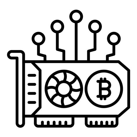 GPU Mining Line Icon Vector Art At Vecteezy