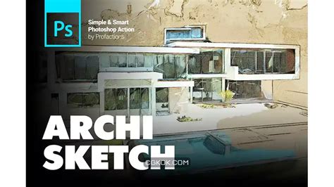 اکشن فتوشاپ تبدیل عکس به اسکیس معماری Architecture
